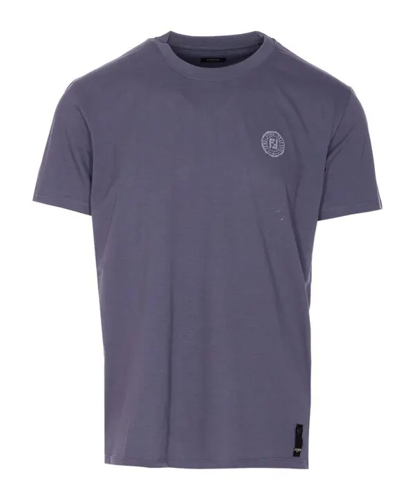 Fendi Logo Embroidered Crewneck T-shirt