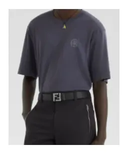 Fendi Logo Embroidered Crewneck T-shirt