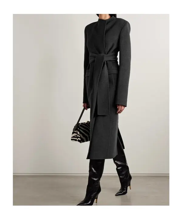 Khaite Jelson Belted Coat - Grey