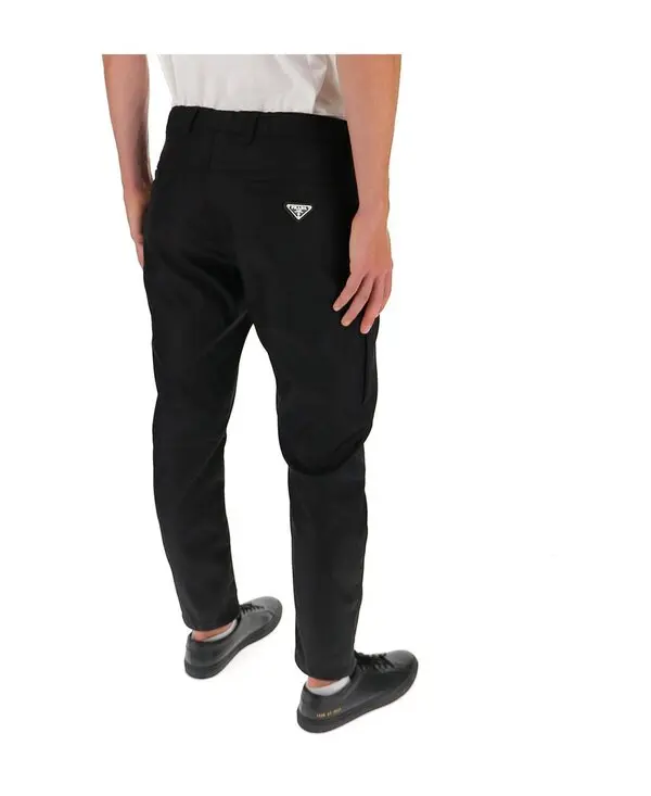 Prada Logo Plaque Tailored Trousers