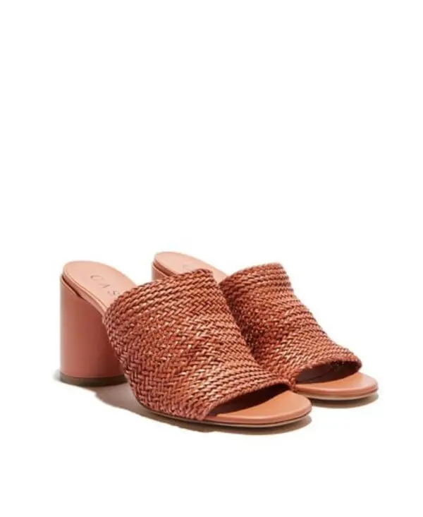 Casadei Hanoi Woven Block Heel Mules