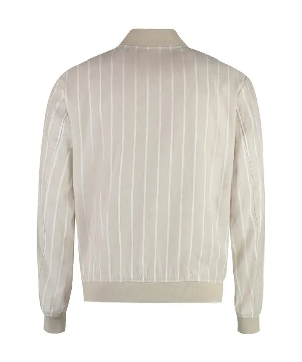 Hugo Boss Striped Zip-up Bomber Jacket