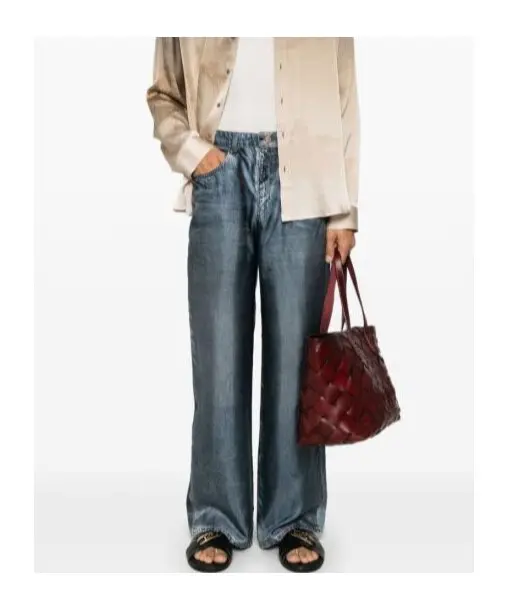PIERRE-LOUIS MASCIA Belted Wide Leg Jeans