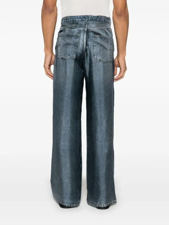 PIERRE-LOUIS MASCIA Belted Wide Leg Jeans