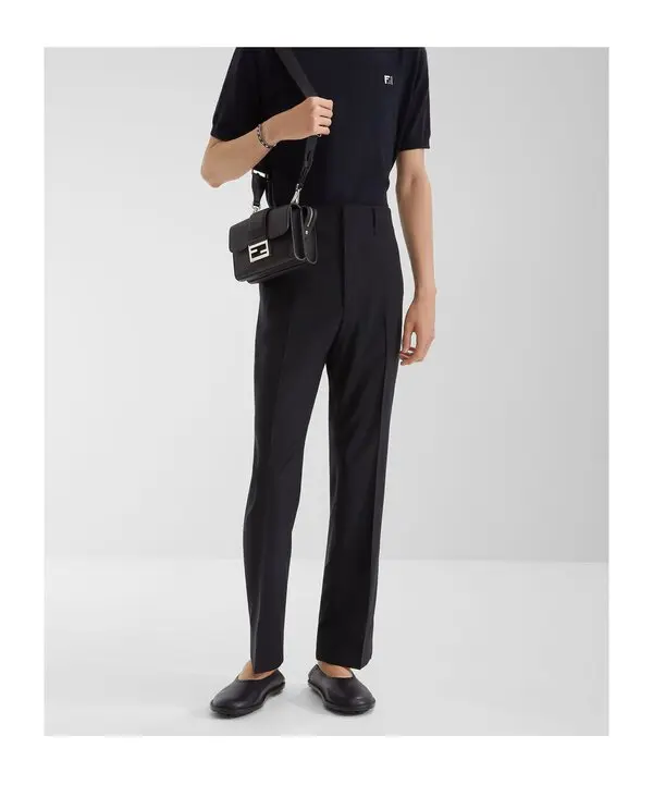 Fendi Tailored Straight-leg Trousers - Dark Blue
