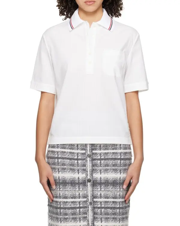 Thom Browne Rwb Stripe Polo Shirt