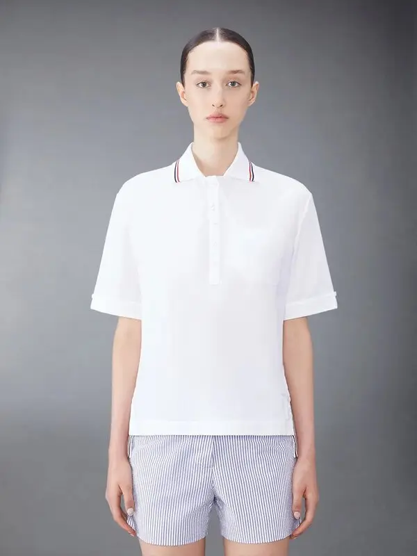 Thom Browne Rwb Stripe Polo Shirt