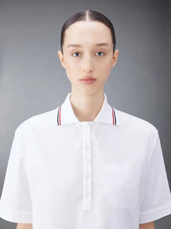 Thom Browne Rwb Stripe Polo Shirt