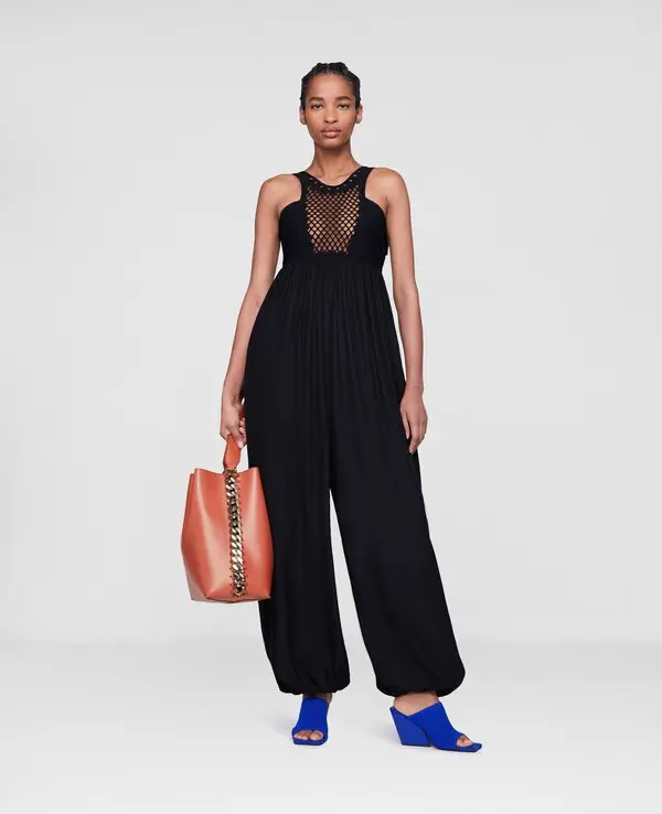 Stella McCartney Sleeveless Mesh Panel Jumpsuit With Harem Pants