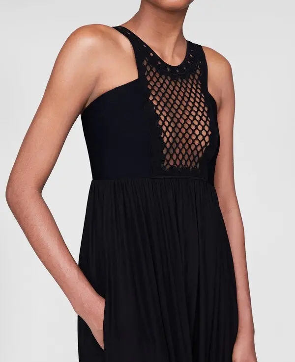 Stella McCartney Sleeveless Mesh Panel Jumpsuit With Harem Pants