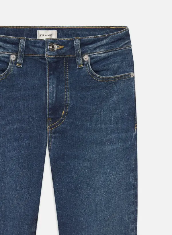 FRAME Whiskering Effect High Waist Full Length Jeans