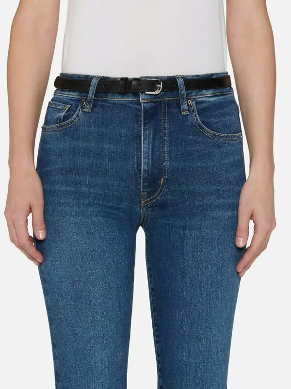 FRAME Whiskering Effect High Waist Full Length Jeans