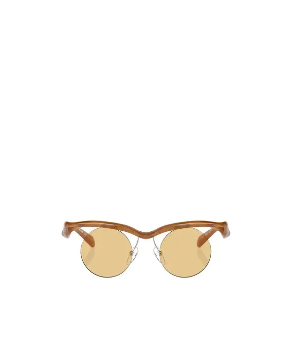 Prada Round Frame Sunglasses - Nude