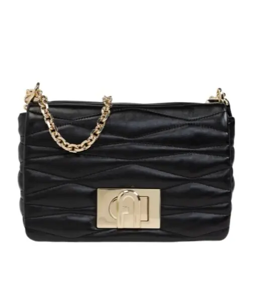 Furla 1927 Quilted Small Shoulder Bag - Nude