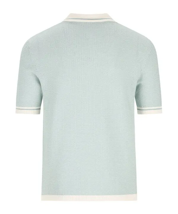 Tagliatore Contrast Trim Ribbed Short-sleeved Shirt