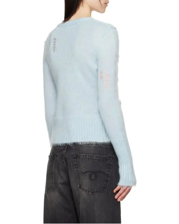 R13 Crew Neck Cardigan