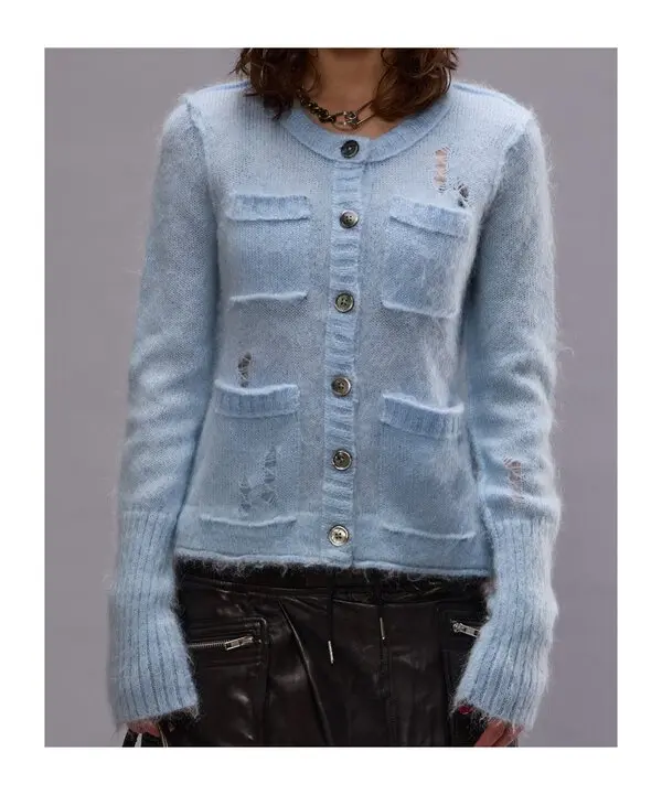 R13 Crew Neck Cardigan