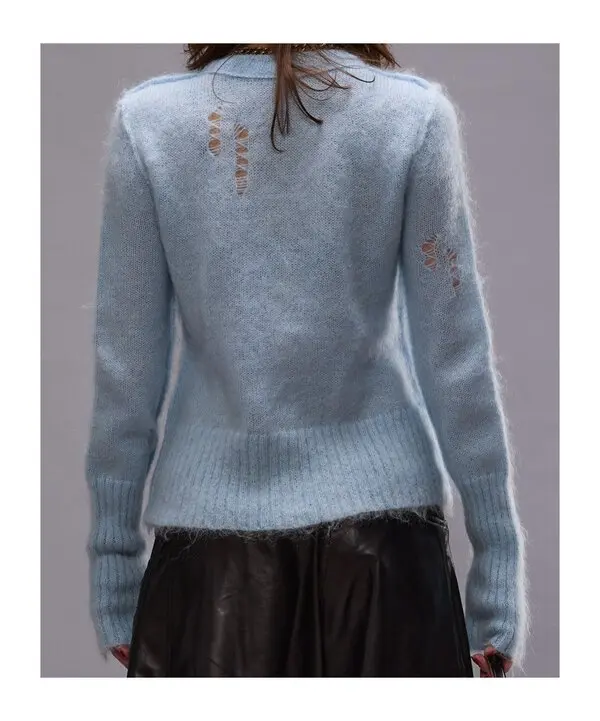 R13 Crew Neck Cardigan