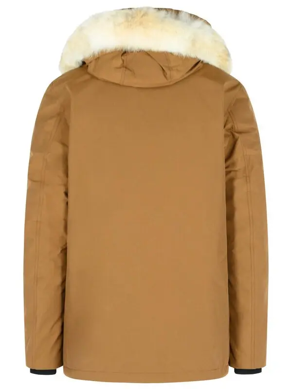 Woolrich Hooded Parka With Removable Fur Trim - Brown