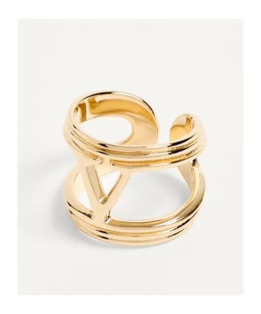 Valentino Garavani V" Logo Cut-out Ring