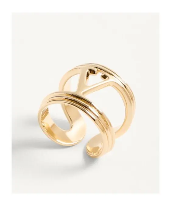 Valentino Garavani V" Logo Cut-out Ring
