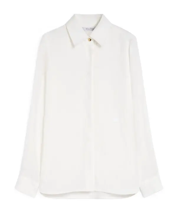 Max Mara Classic Collared Long-sleeve Shirt - White
