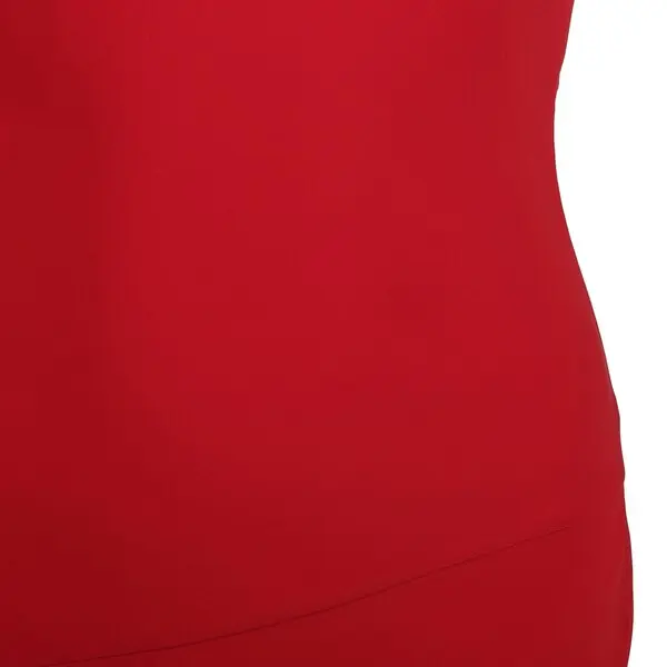 COURREGES Asymmetrical Knot Sleeveless Mini Dress - Ruby Colour