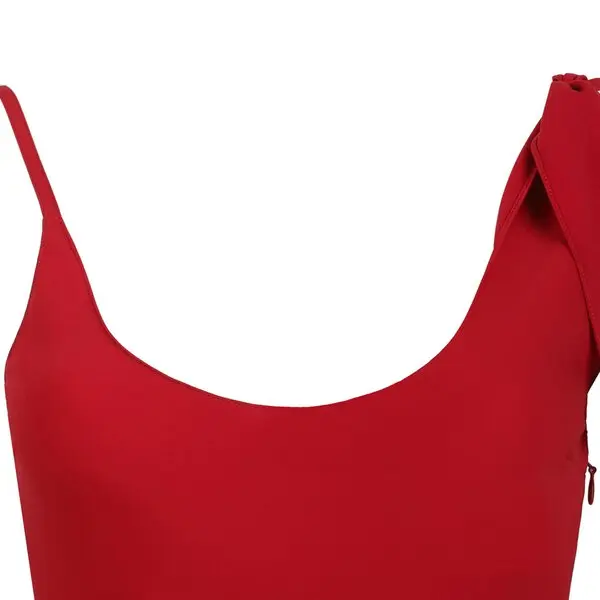 COURREGES Asymmetrical Knot Sleeveless Mini Dress - Ruby