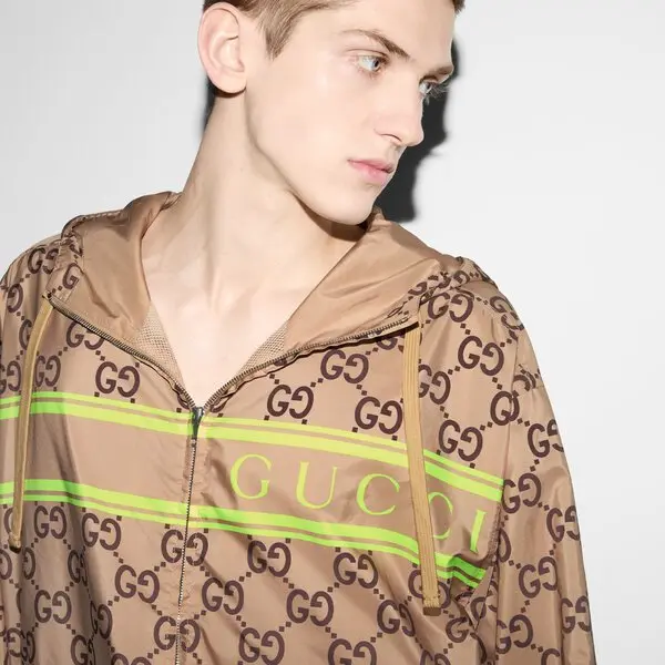 Gucci Monogrammed Zip-up Jacket - Nude