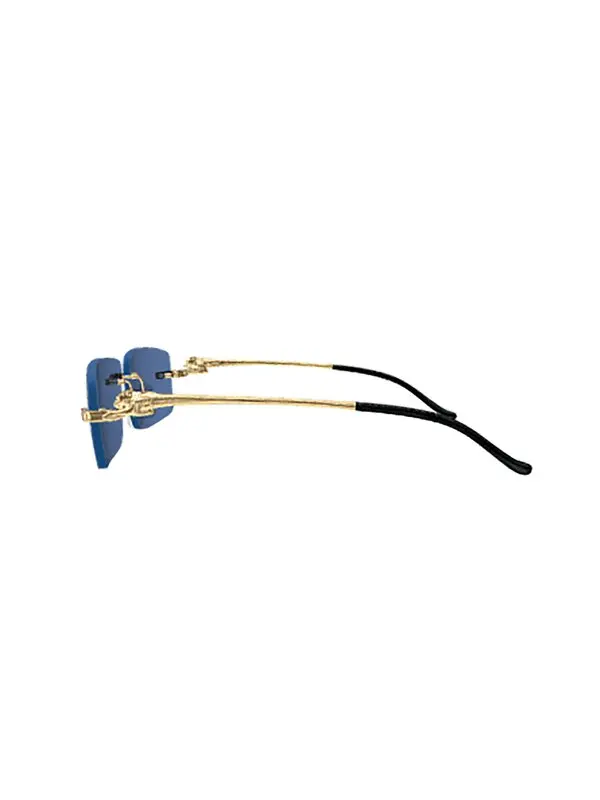 Cartier Rimless Rectangular Frame Sunglasses