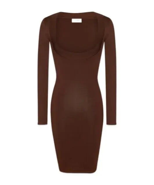 Saint Laurent Long-sleeved Knitted Dress