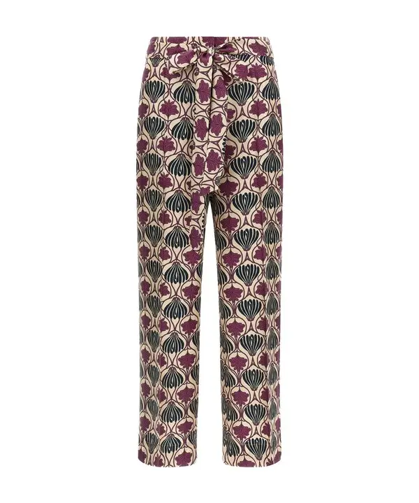 Max Mara All-over Printed Drawstring Trousers - Nude