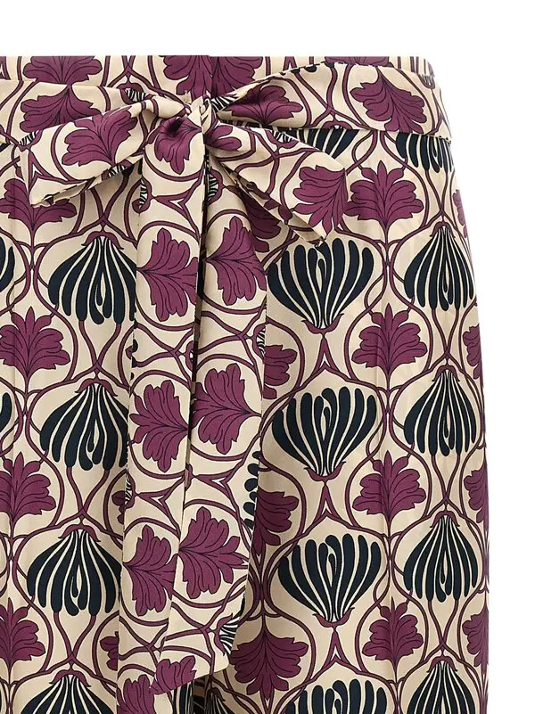 Max Mara All-over Printed Drawstring Trousers - Nude