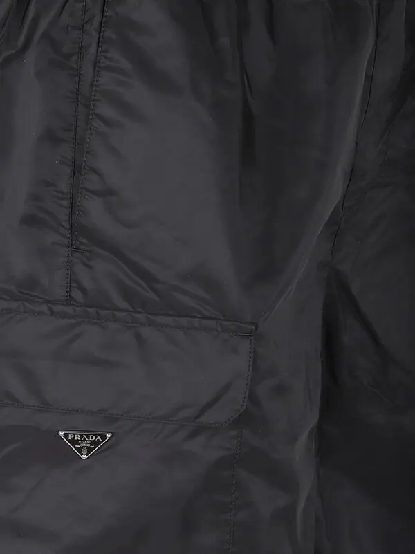 Prada Re-nylon Cargo Swim Trunks - Black