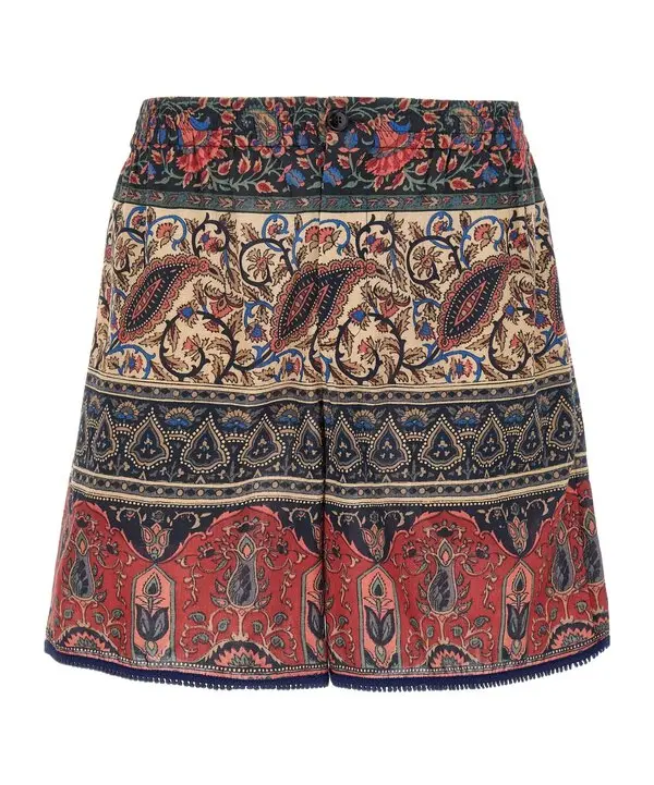 Valentino Garavani Paisley Print Cotton Bermuda Shorts