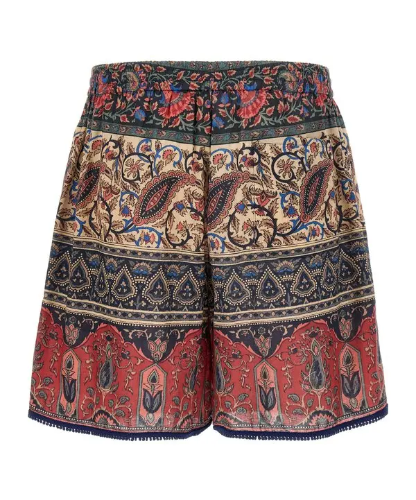 Valentino Garavani Paisley Print Cotton Bermuda Shorts