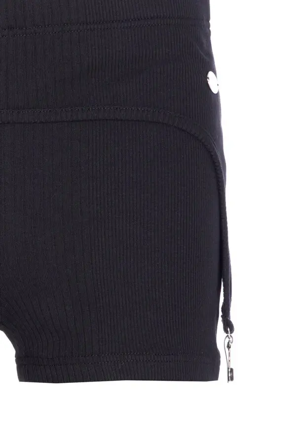 JEAN PAUL GAULTIER Ribbed Garter Shorts With Logo Detail