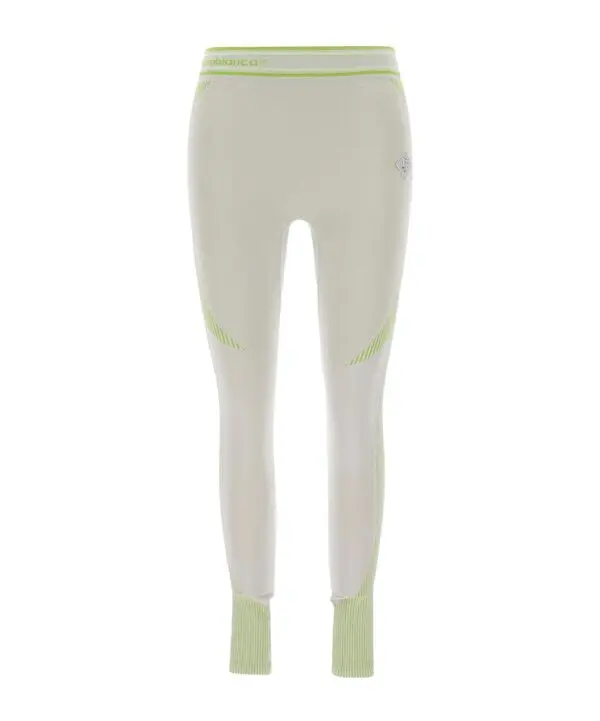 Casablanca Ribbed Performance Leggings - Light Grey
