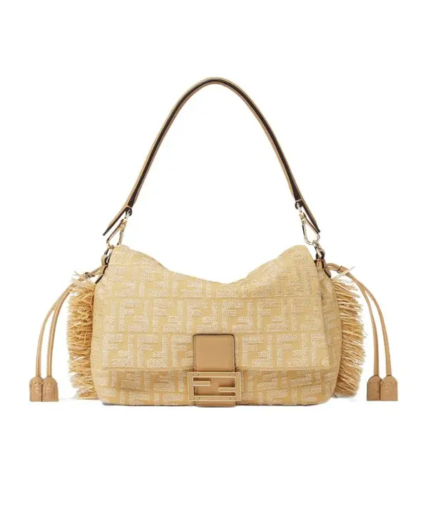 Fendi Mamma Baguette Medium Shoulder Bag - Light Brown