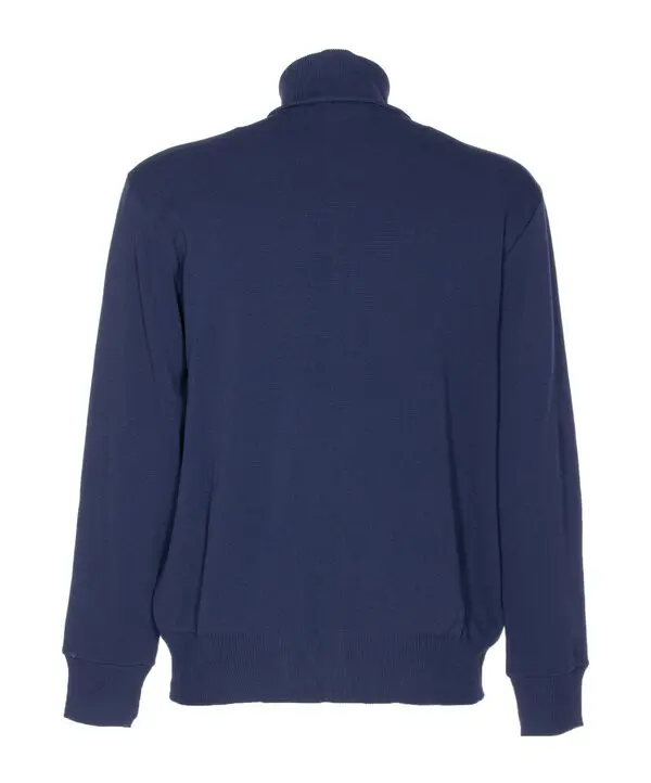 AUTRY Stripe-detail Zip-up Sweatshirt - Navy
