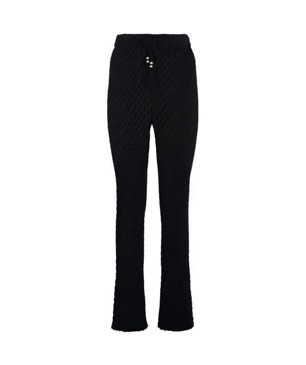 Alanui A Love Letter To India Flared Trousers - Black