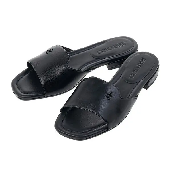 JIMMY CHOO Square-toe Flat Sandals