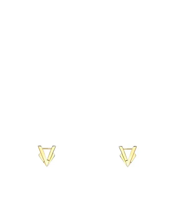 Bottega Veneta Gold V-shaped Earrings - Yellow