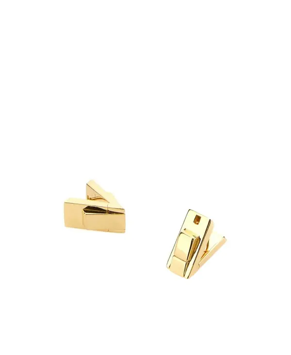 Bottega Veneta Gold V-shaped Earrings