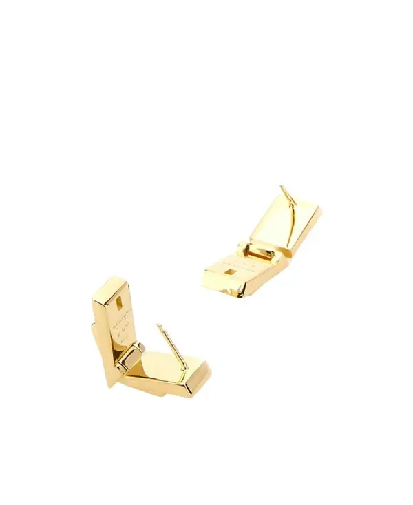 Bottega Veneta Gold V-shaped Earrings