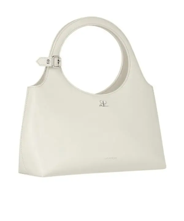 COURREGES Courrèges Holy Day Top Handle Bag With Buckle Details - Hemp