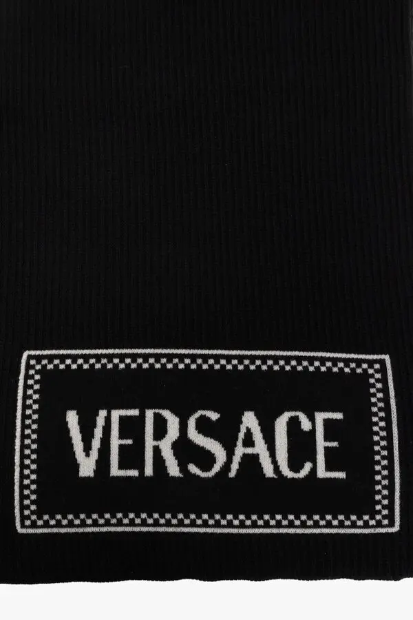 Versace Logo-embroidered Scarf