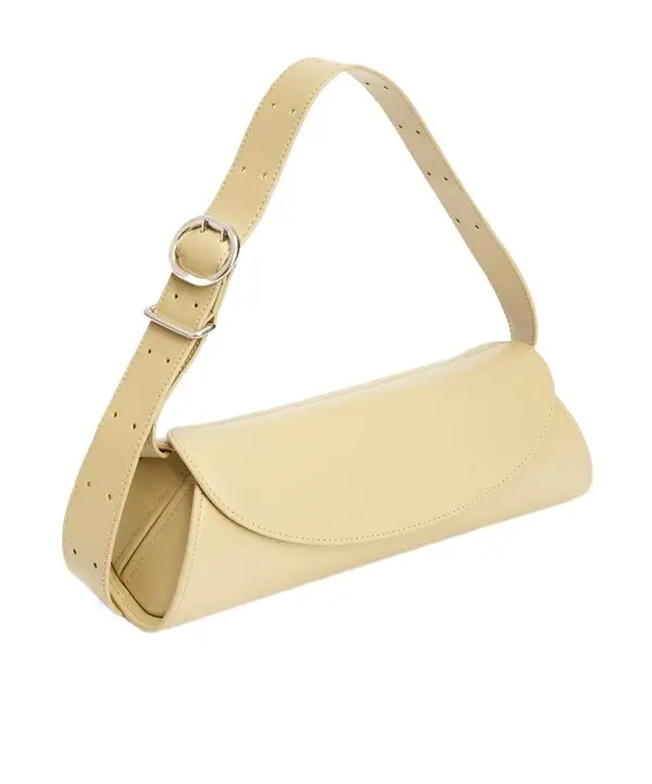 JIL SANDER Small Cannolo Shoulder Bag - Almond