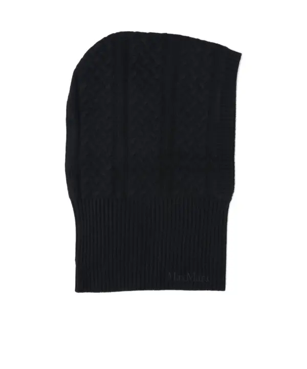 Max Mara Ribbed Knit Balaclava - Black