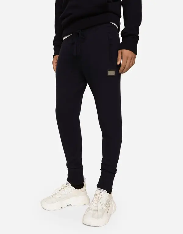 Dolce & Gabbana Dolce Gabbana Knitted Jogging Pants - Black